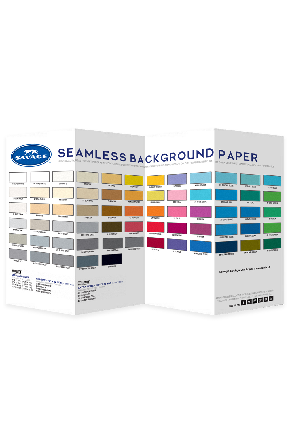 Savage Seamless Paper Backdrops 2.72x11M – Jassam Photography Materials